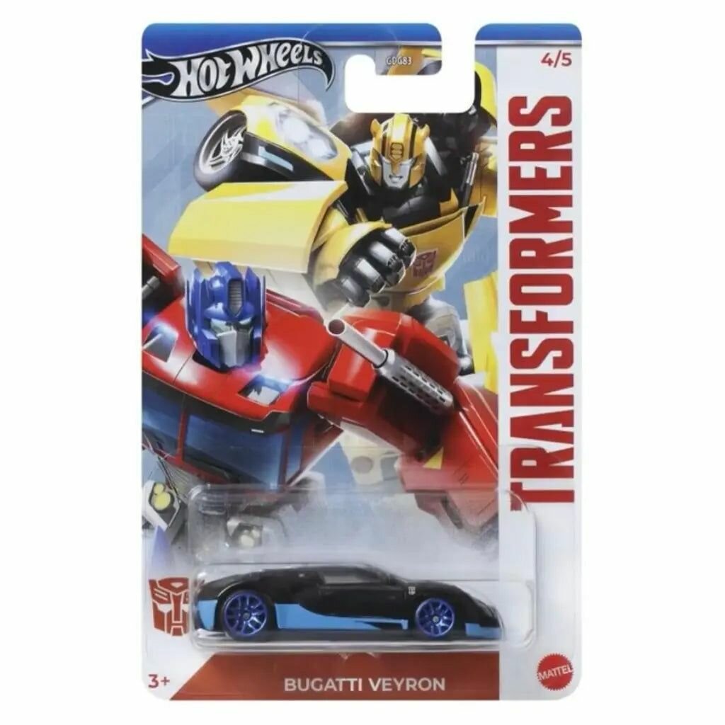 Машинка Mattel Hot Wheels Themed Entertainment - Transformers 2024 GDG83 Bugatti Veyron