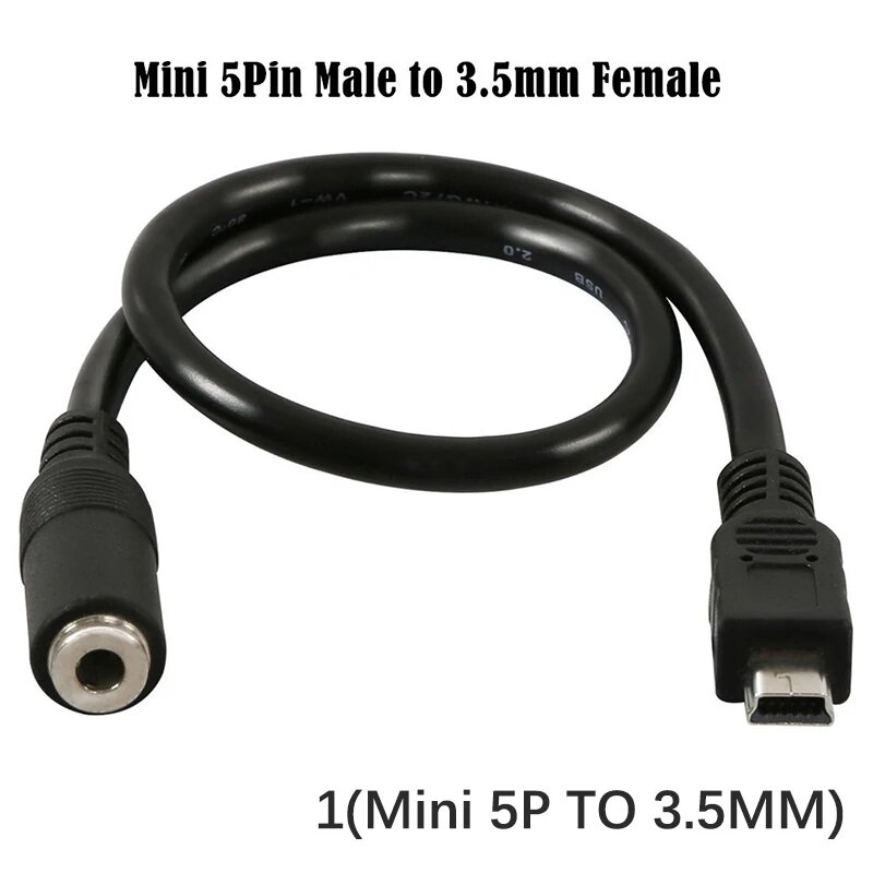 Mini 5Pin Male to 3.5mm Female, Цвет: 2Mini 5P