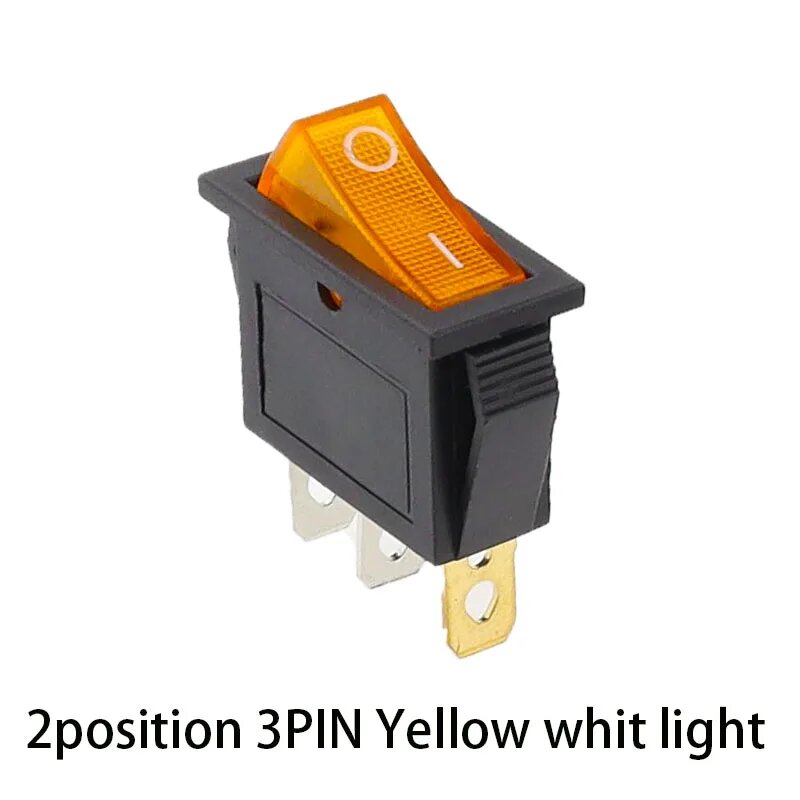 Переключатель 2-позиционный 3PIN Yellow