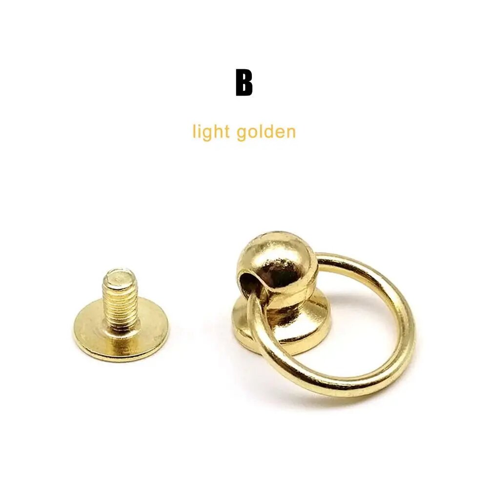 Винты с кольцом, light golden, 10 шт.