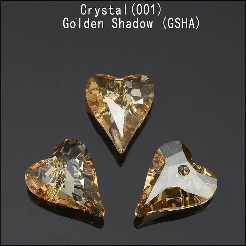 Оригинальные кристаллы Австрия 6240 бусины сердце 12mm-6240, Crystal 001 GSHA