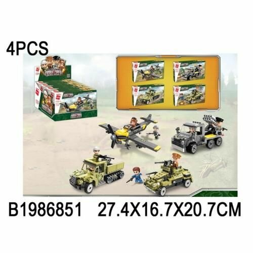 Конструктор Qman 113-158 деталей: Военная техника (+фигурки, в ассорт, пластик, в коробке, от 6 лет) 1986851/1731