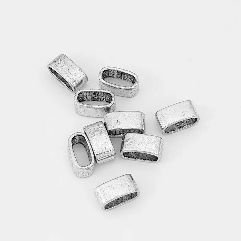 Серебряные плоские бусины-разделители SunMoon 20 шт. Серебряный, antique silver color