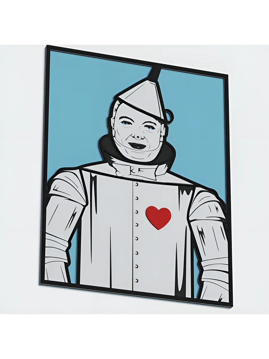 3D Картина по номерам из дерева Железный дровосек, 23x30 см