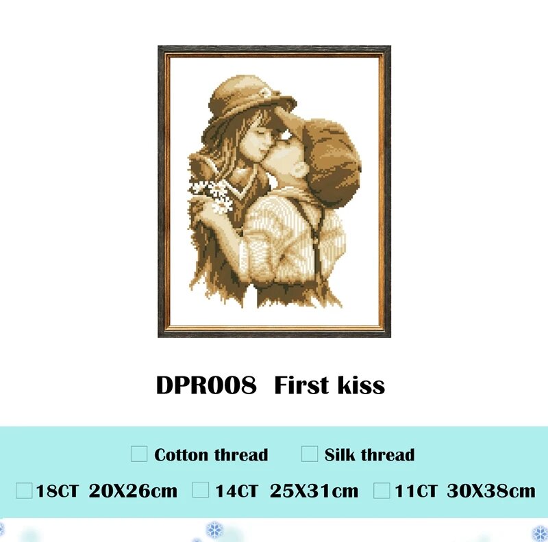 Набор для вышивки крестом "Первый поцелуй" Dreampattern