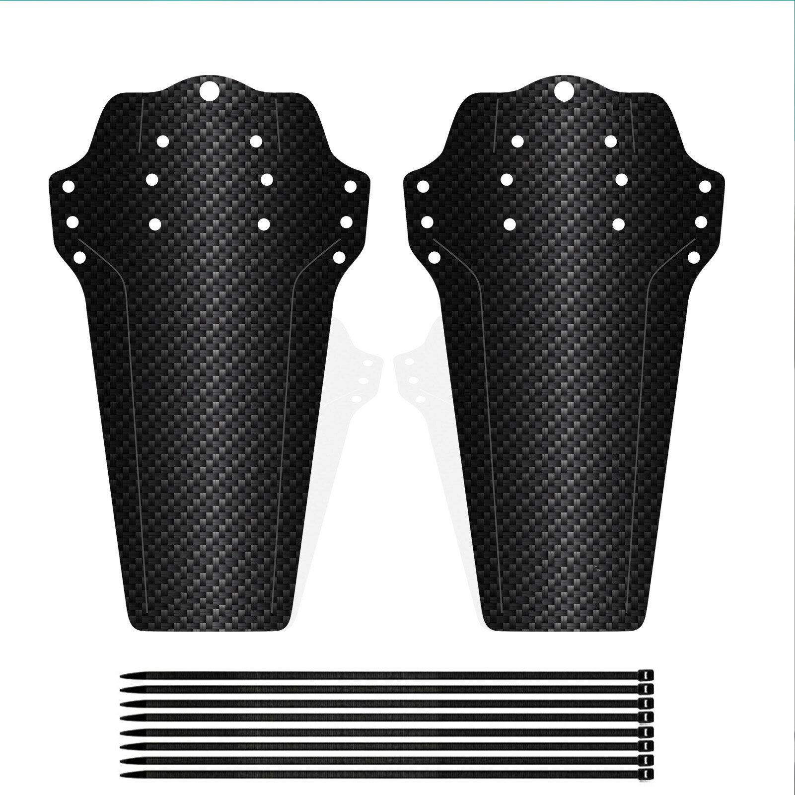 2 шт. Велосипедные крылья для горных и шоссейных велосипедов, передние и задние, универсальные аксессуары, тип из углеродного волокна.