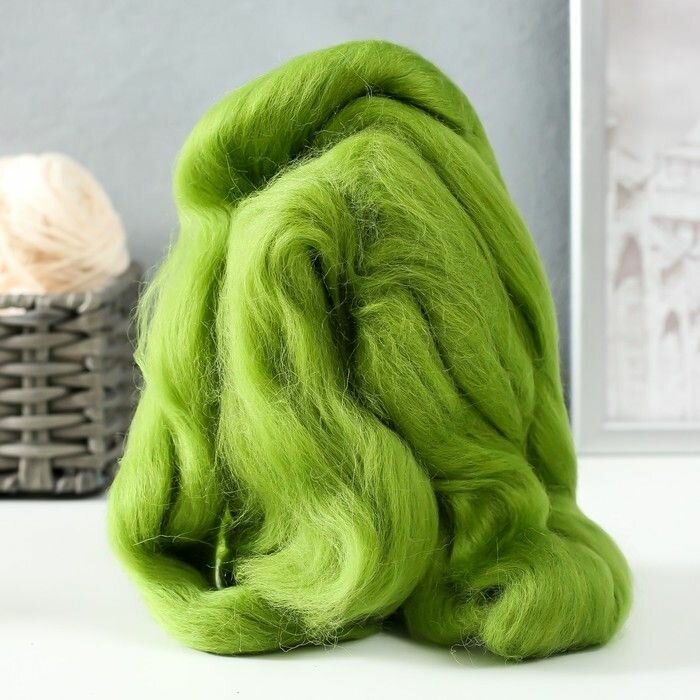 Шерсть для валяния Камтекс 100% полутонкая шерсть 50 г, 130 липа, 1 шт (3324755)