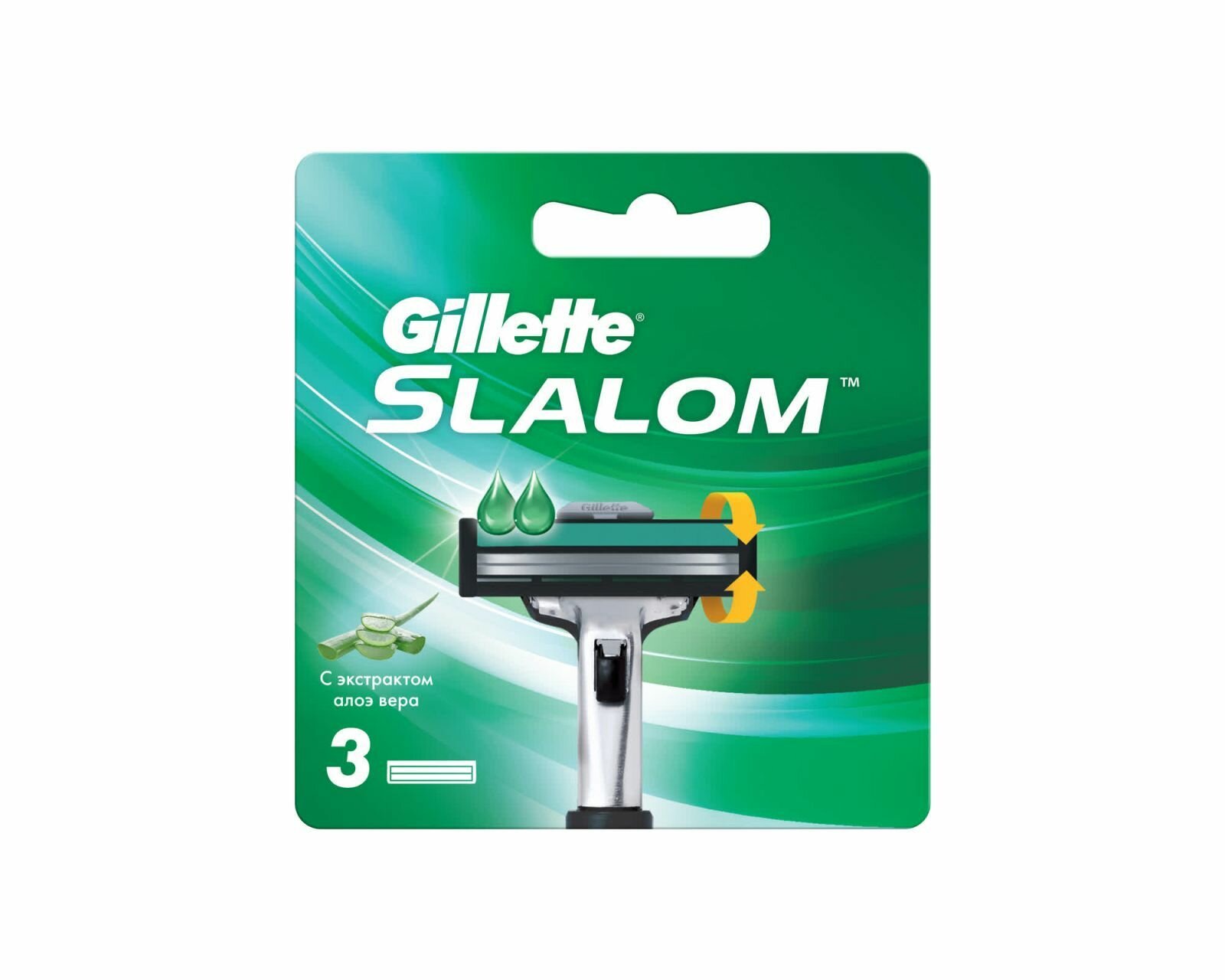 Сменные кассеты для бритья Gillette 3 шт, "Slalom", для мужчин ()