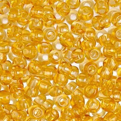 Бисер круглый PRECIOSA 10/0, оранжевый, прозрачный, упаковка 50 г (PR. NT.10/0.10050)