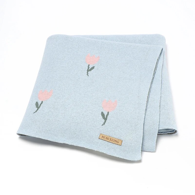 Детское одеяло хлопковое клетчатое