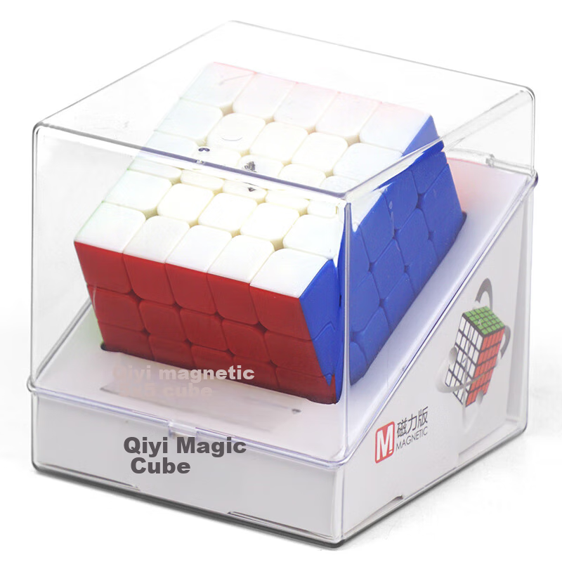 Qiyi Five-Stage Magnetic Cube, 5x5 Competition Cube, for Children, Boys And Girls, Adults, Toy, New Year Gift, Racing Competition, Smooth, Solid Color, Includes Tutorial, Magnetic Colorful