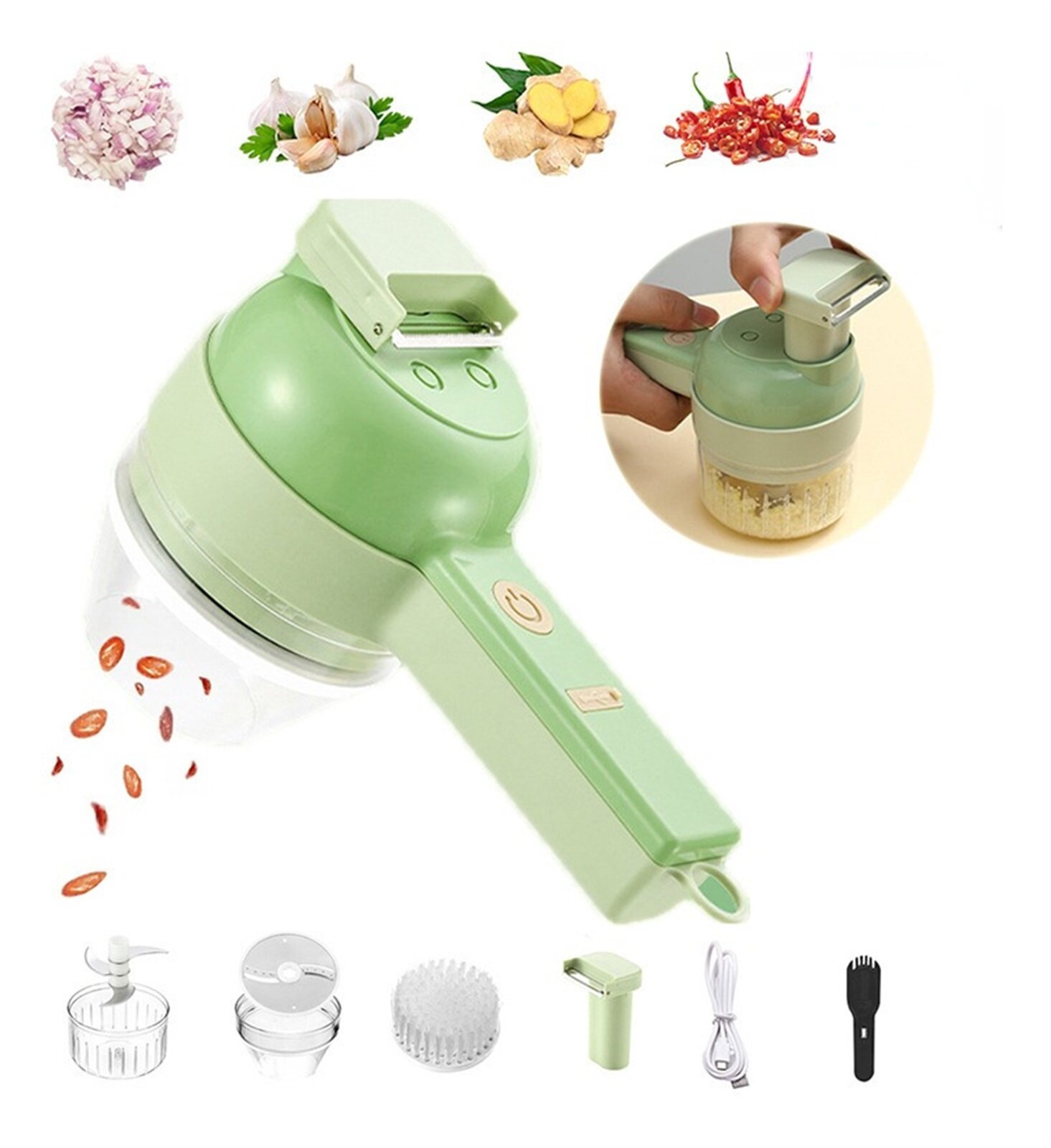 Беспроводная электрическая плита 4 в 1 для нарезки ломтиками