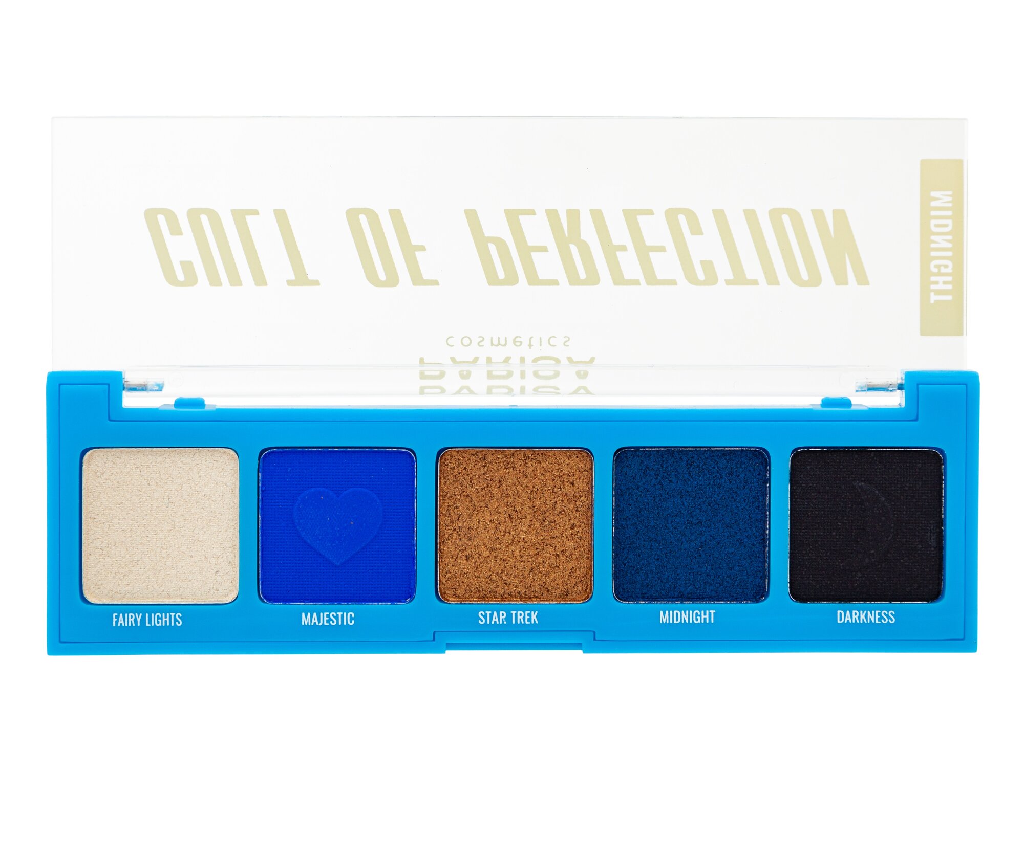 Тени для век Parisa Cult of perfection, 5 оттенков, тон: 8 Midnight, 5г