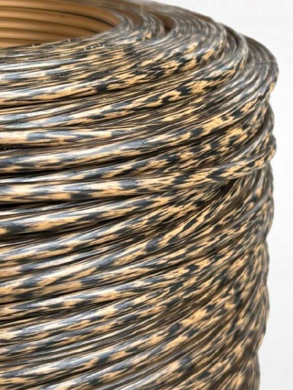 Полиротанг "Медный", искусственный ротанг для плетения, полутрубка, 6мм