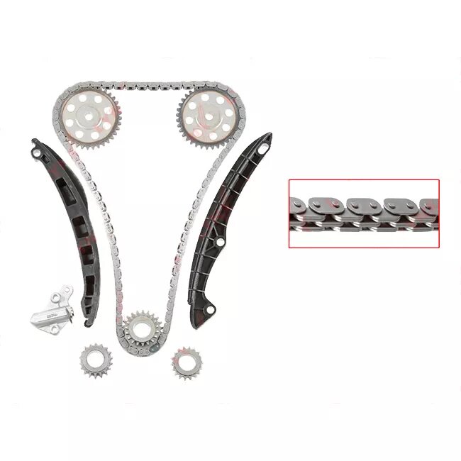 Комплект цепи ГРМ для Volswagen Polo Sedan 1.6 / Skoda Rapid 1.6 (двигатели CFNA/CFNB) LYNXauto TK-0065