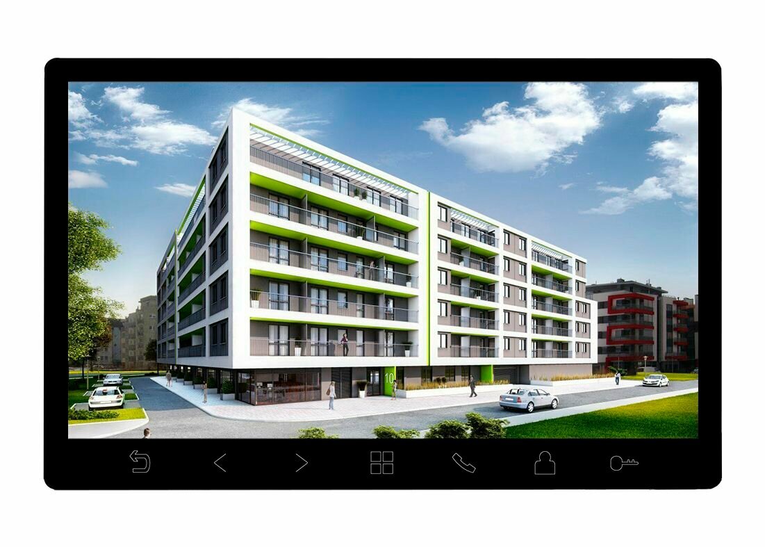 Sherlock HD SE (Black) TANTOS Монитор видеодомофона 10 дюймов, разрешение 1080p/720p или CVBS (PAL/NTSC), Дисплей TFT, цветной IPS, 1024х600