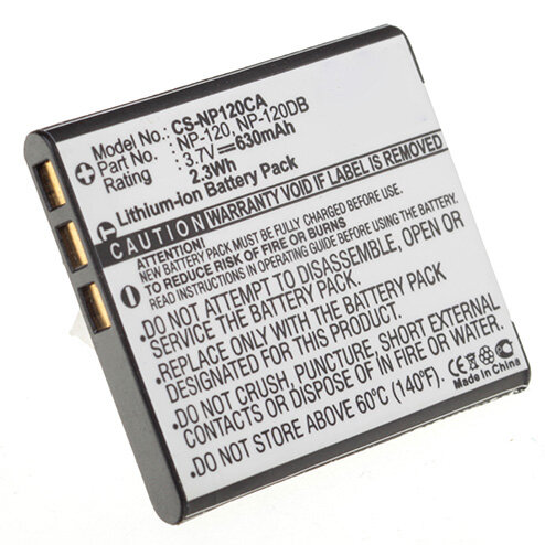 Аккумулятор iBatt 630mAh для фотоаппарата Casio Exilim EX-S200 (NP-120)
