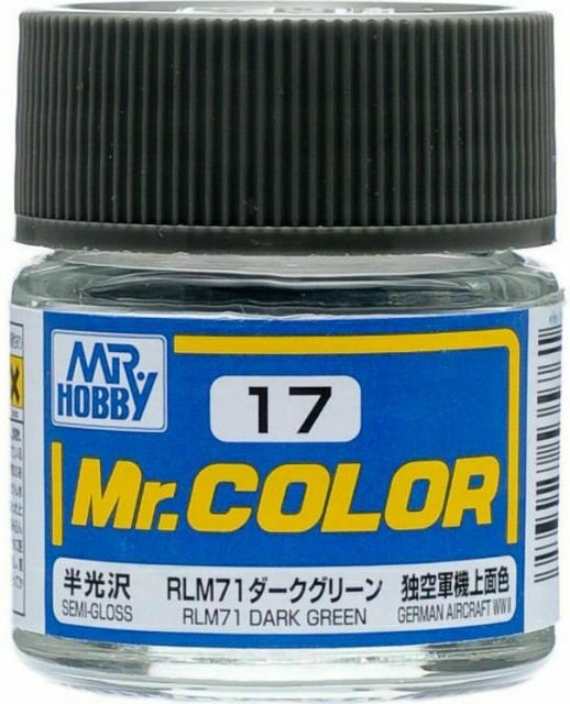 C 17 краска художественная т. м. MR.HOBBY 10мл RLM71 DARK GREEN