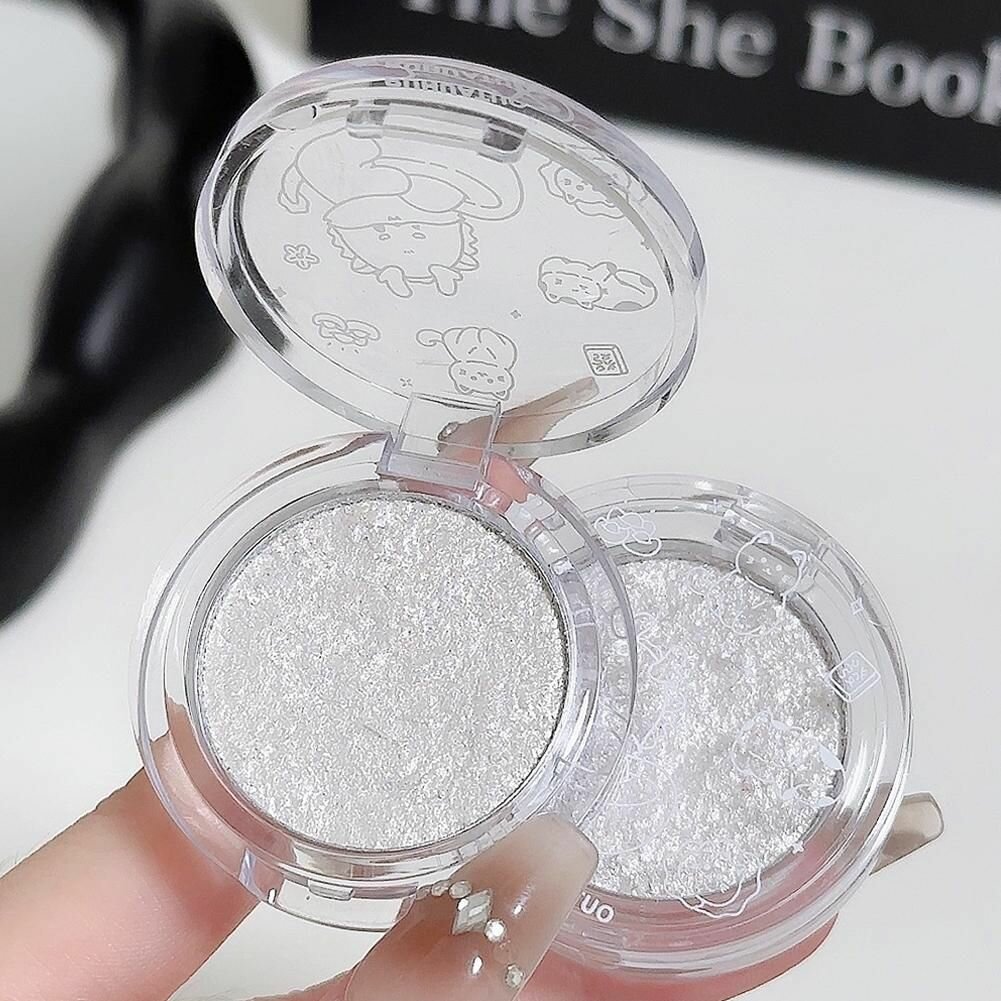 Глянцевая пудра, Матовые белые тени для сияния глаз.