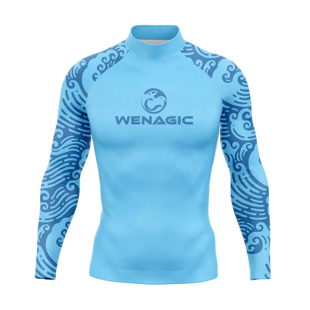 Wenagic Мужская футболка для серфинга из полиэстера UPF 50+ XXL, 6