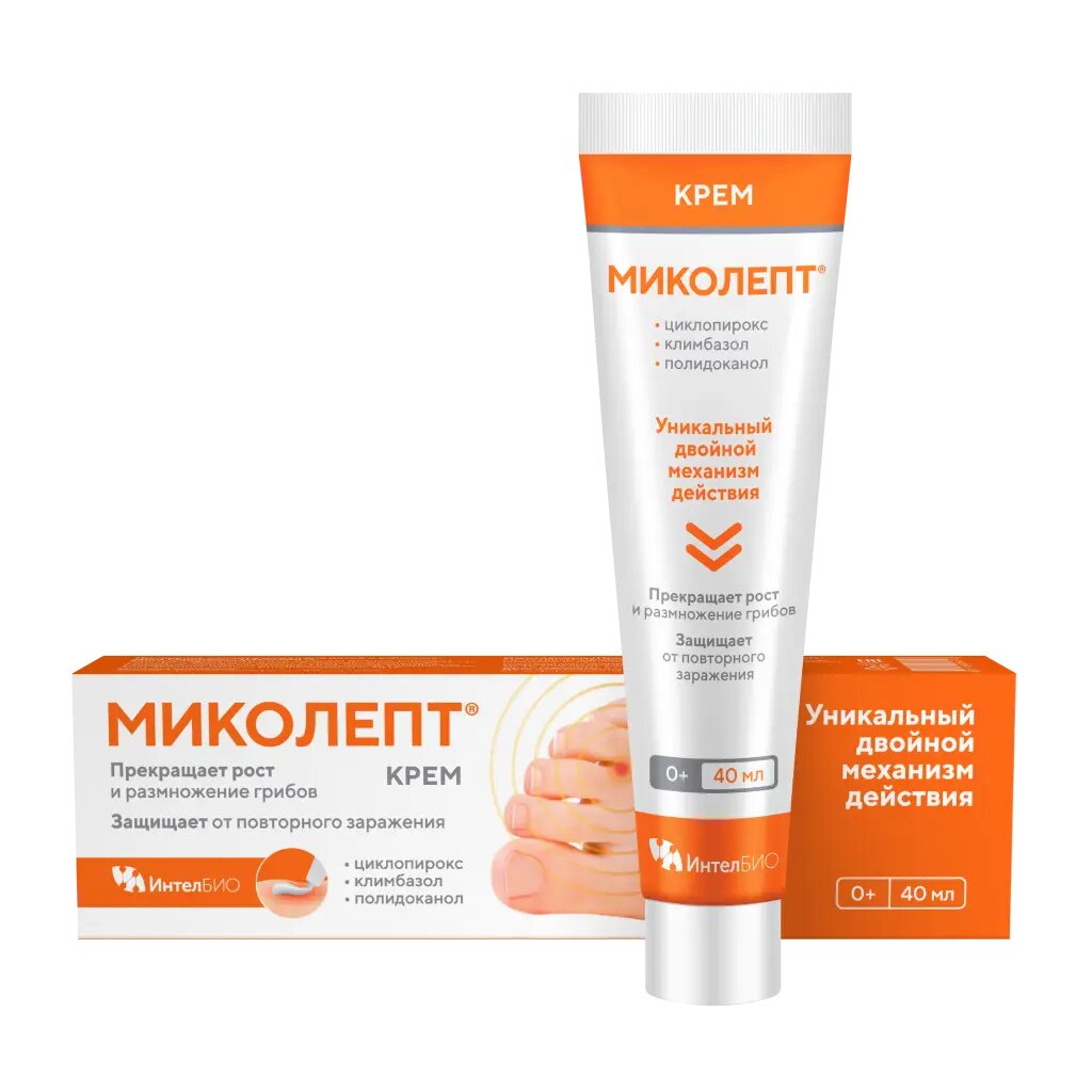 Миколепт Крем противогрибковый 40 мл 1 шт