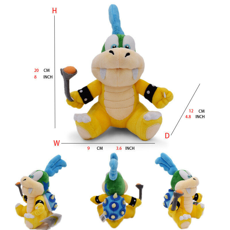 Плюшевая игрушка detailed mario plush toys collection, bowser koopa, luigi, larry sit