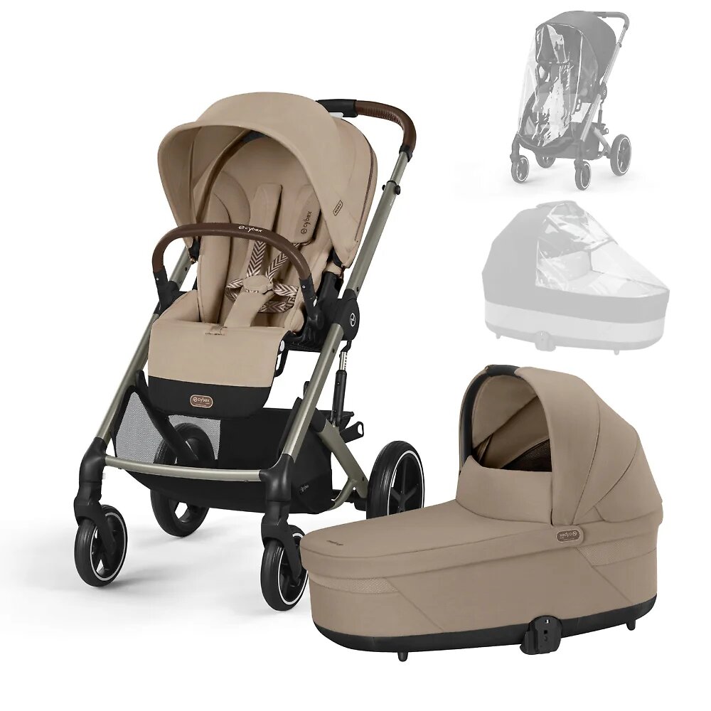Детская коляска 2в1 Cybex Balios S Lux, цвет Almond Beige TPE RC & CRC / 2025 (Бежевый)