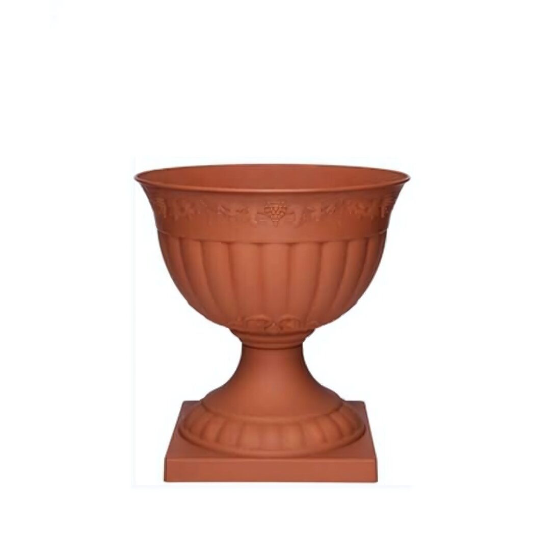 Вазон "Флора" 4 л, терракотовый, квадратная ножка, стильный дизайн