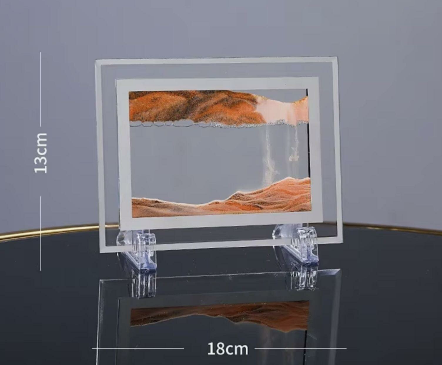 Песочные часы декоративные, 13x18 см, форма прямоугольная, цвет Желтый