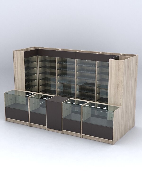 Торговый островок "Фог Хаус" №2, Дуб Сонома и Дуб Венге. Производитель товара - компания Westcom.