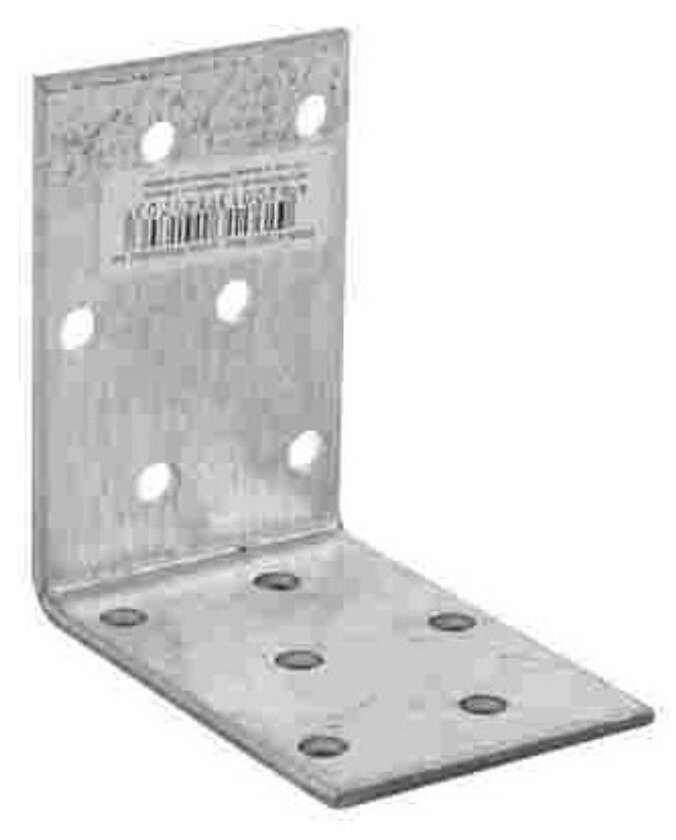 Крепежный уголок Rock Solid Connection / Рок Солид Конекшн перфорированный, из оцинкованной стали, серый, 60х60х40х2мм / строительство и ремонт