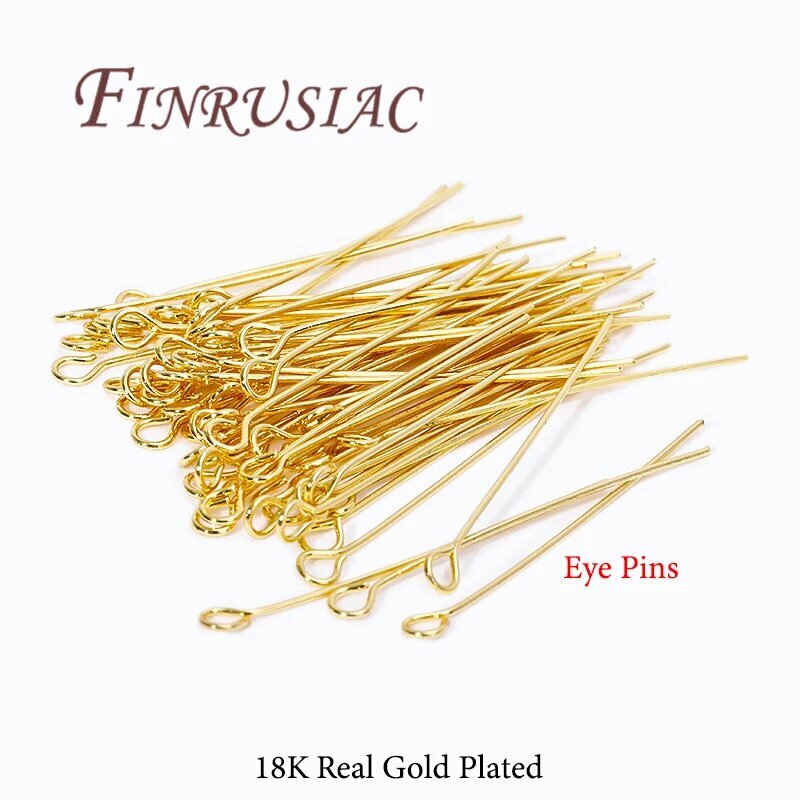 Булавки для бижутерии 18K Gold Plated, 30 мм, 50 шт