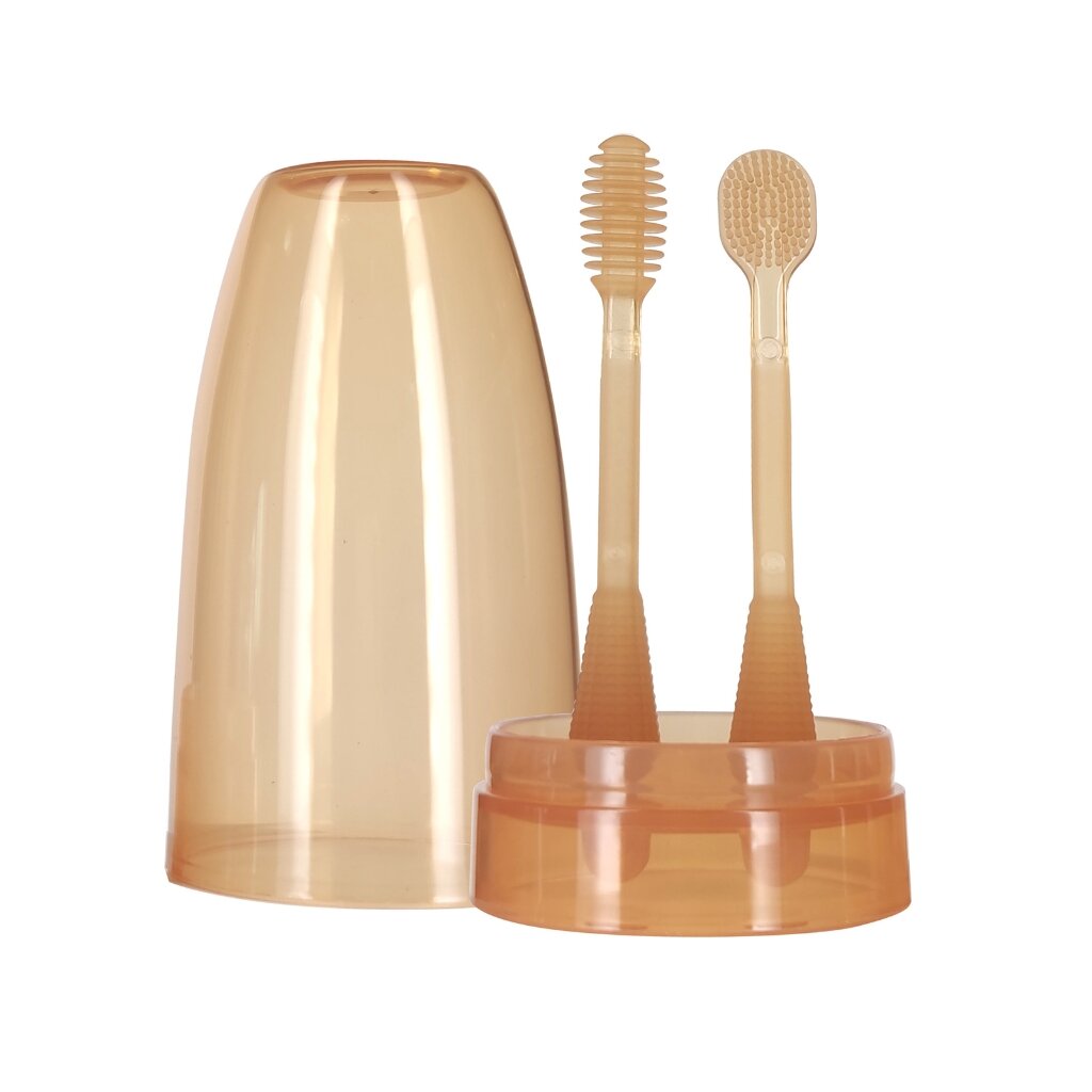 Набор Силиконовых Детских Зубных Щеток Для Малышей, Первая Зубная Щетка Для Чистки Языка, Противоскользящая Щетка для Массажа Зубов для 0-18 м