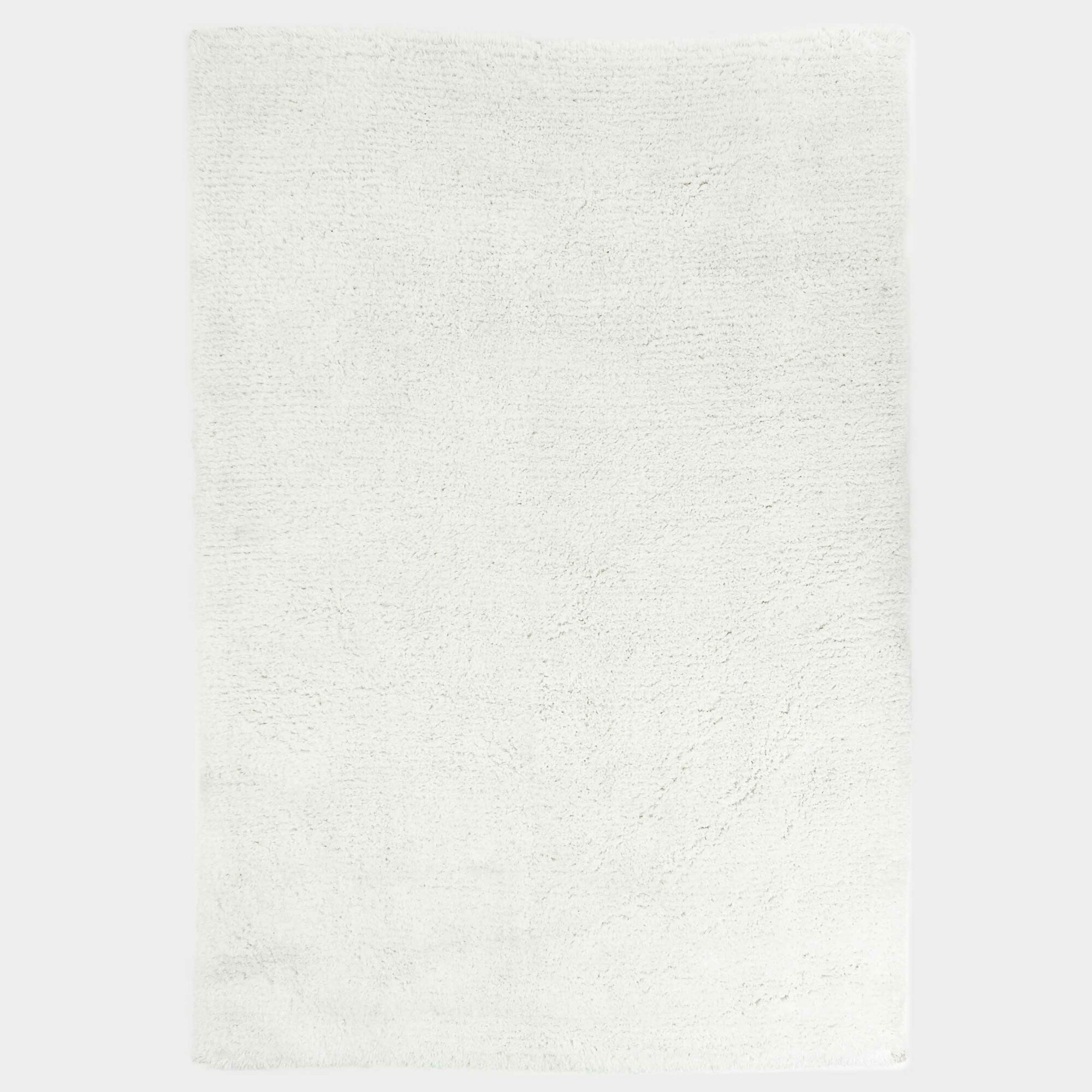 Ковер, 150х210 см, полиэстер/хлопок, молочный, Пушистый ворс, Monotone