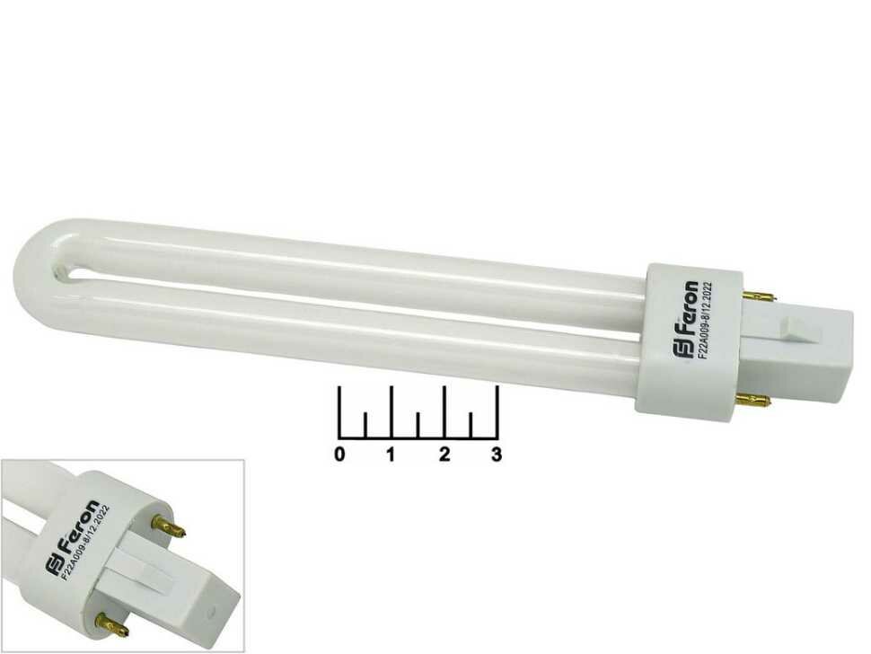 Лампа люминесцентная 9W G23 6500K белый холодный Feron 2 контакта