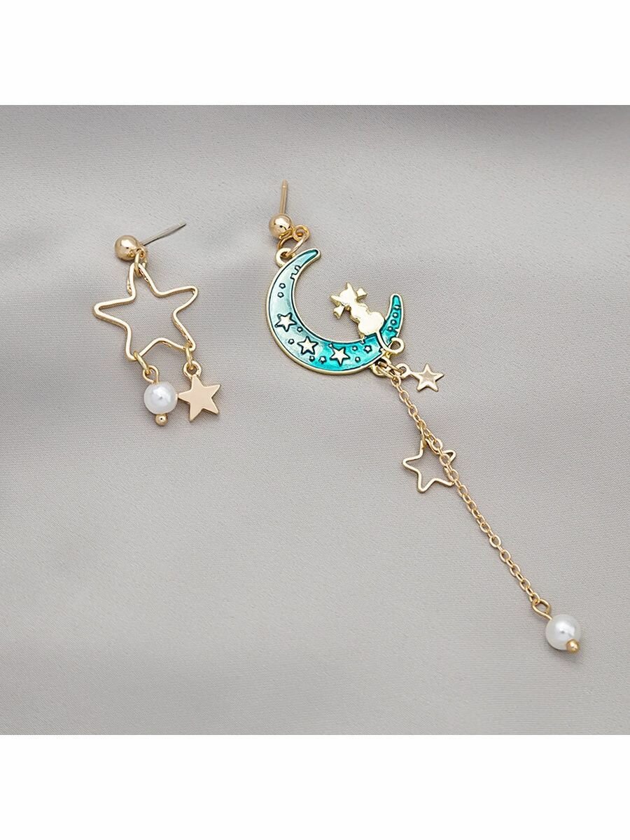 Серьги непарные, акрил