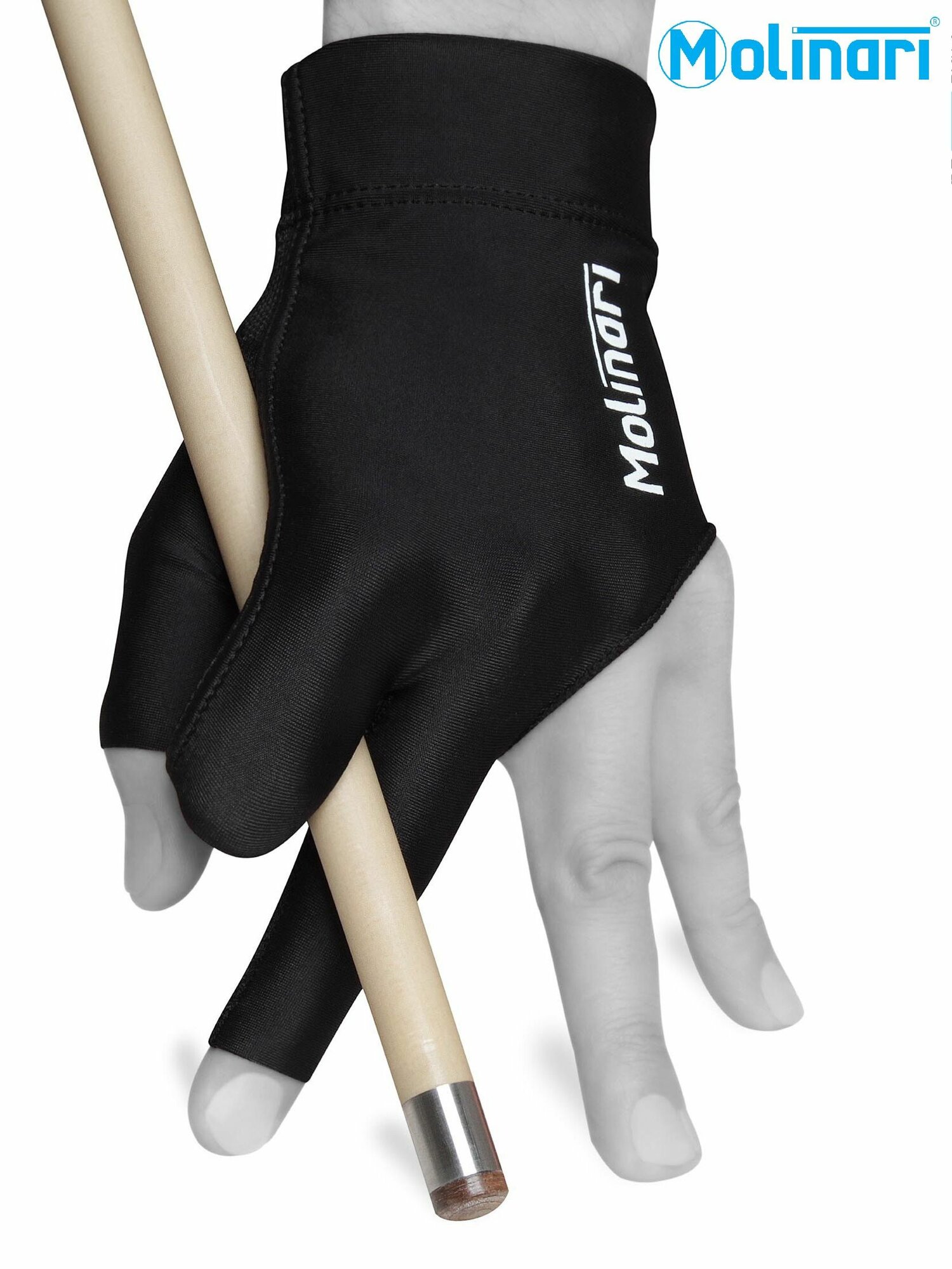 Перчатка для бильярда Molinari, черная, левая, размер XL, 1 шт.