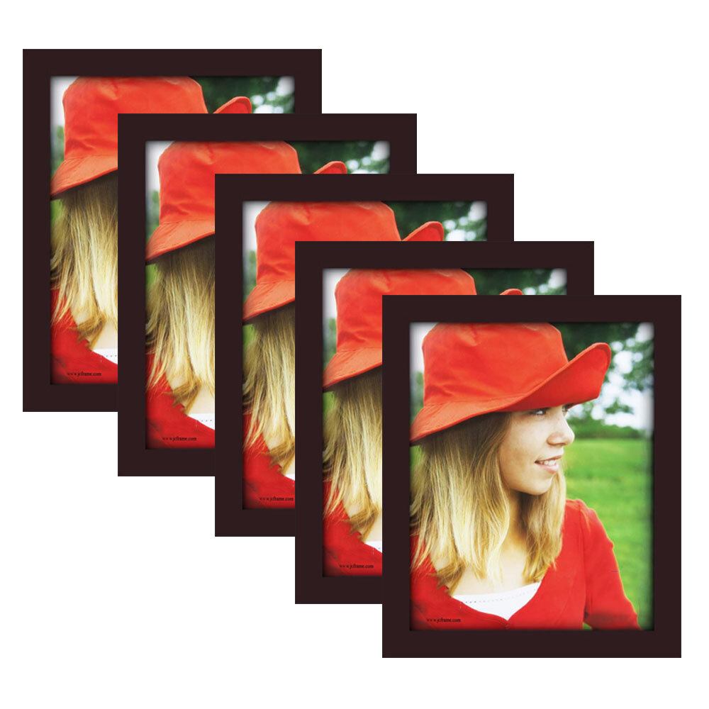 Каркасы для фото 8x10 дюймов, набор из 2 штук, из дерева, для настенной установки вертикально или горизонтально, для стены или стола, черный, размер 8 дюймов (20*25см), материал ДСП, обработка штамповка, пластиковое стекло, упаковка содержит 5 каркасов