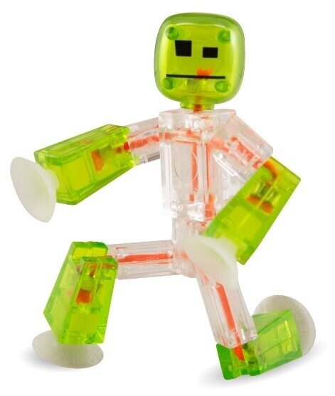 Фигурка StikBot TST616 STIKBOT, зеленая, полупрозрачная, с присосками