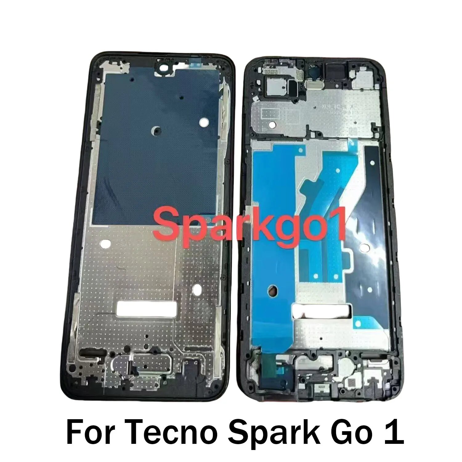 Средняя рамка для Tecno Spark Go 1, передняя рамка ЖК-дисплея, корпус, лицевая панель, запасные части