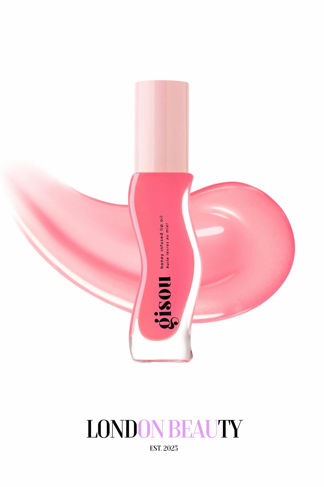 Масло для губ на меду Gisou Honey Infused lip oil Малина