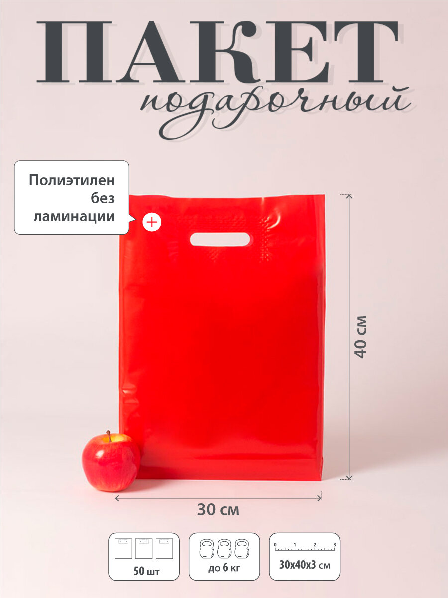 Пакет полиэтиленовый, 30х40х3