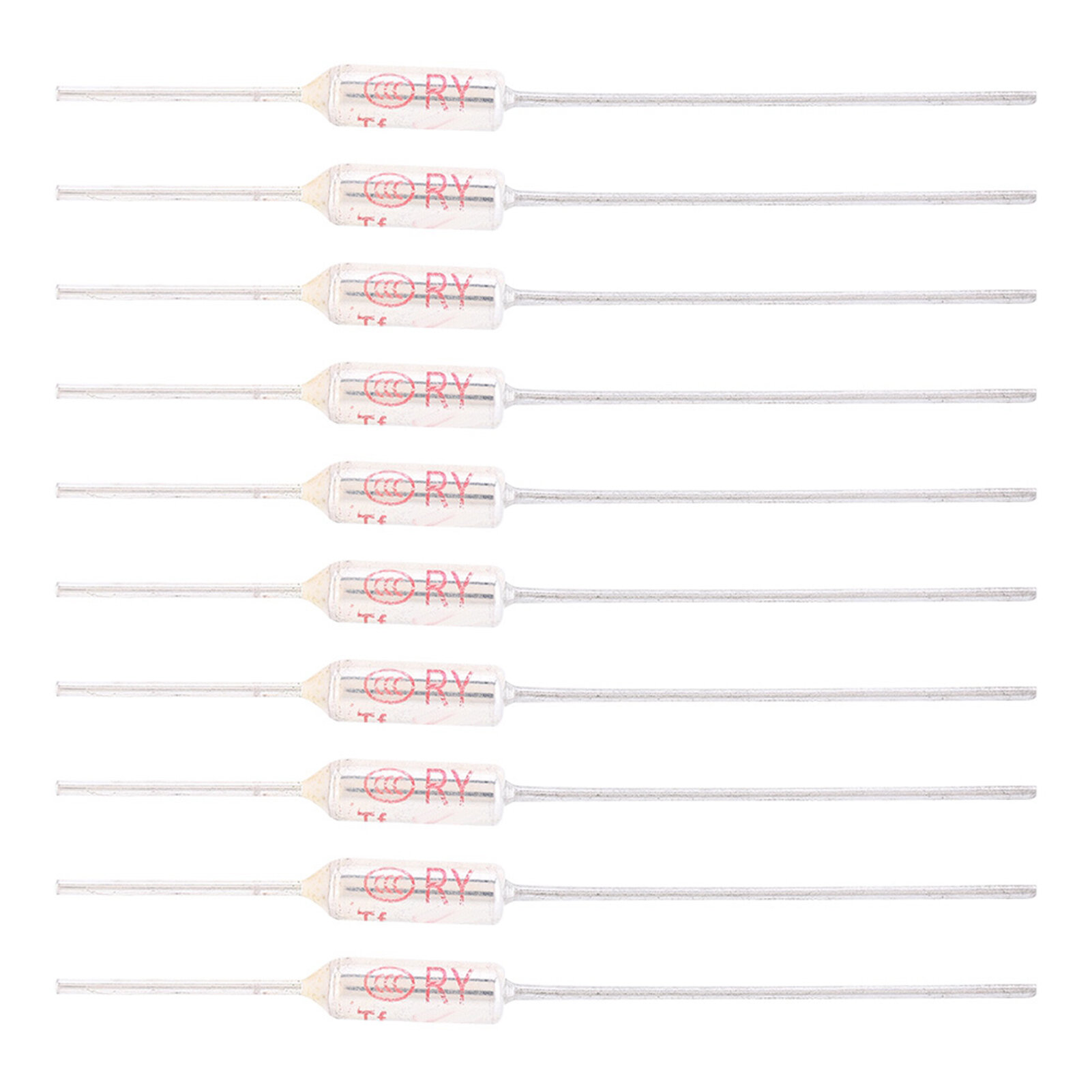 10pcs Metal Shell Thermal Fuse Cutoff 250VAC 10A Temperature TF 72-250℃105℃