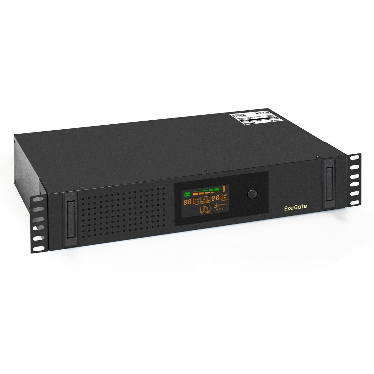 ИБП ExeGate ServerRM UNL-1000. LCD. AVR.2SH.3C13. USB.2U, 1000 ВА/650 Вт, AVR, 5 розеток C13, ЖК-дисплей, 2U