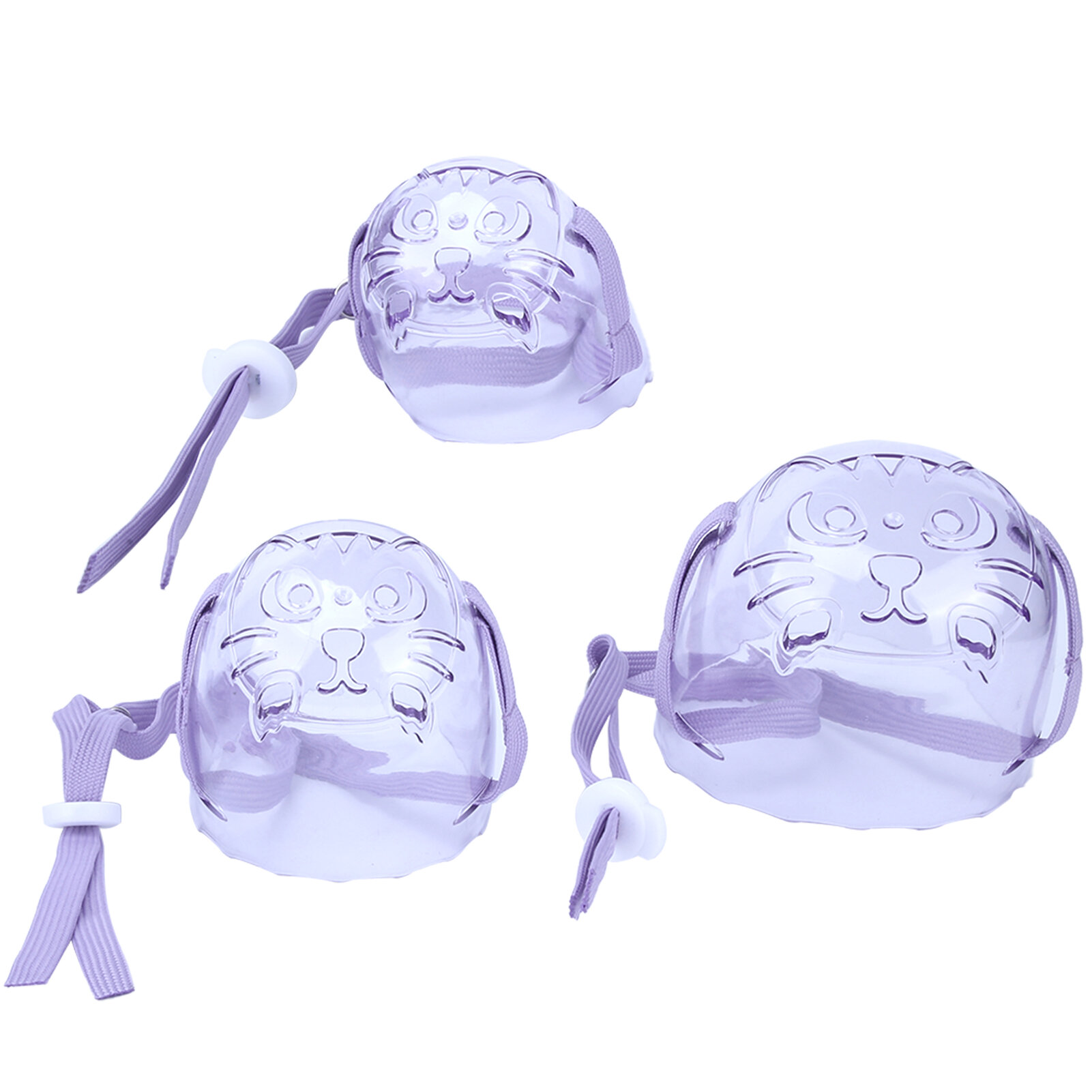 3pcs Cat Dog Muzzle AntiBite Mouth Cover Breathable Transparent Face