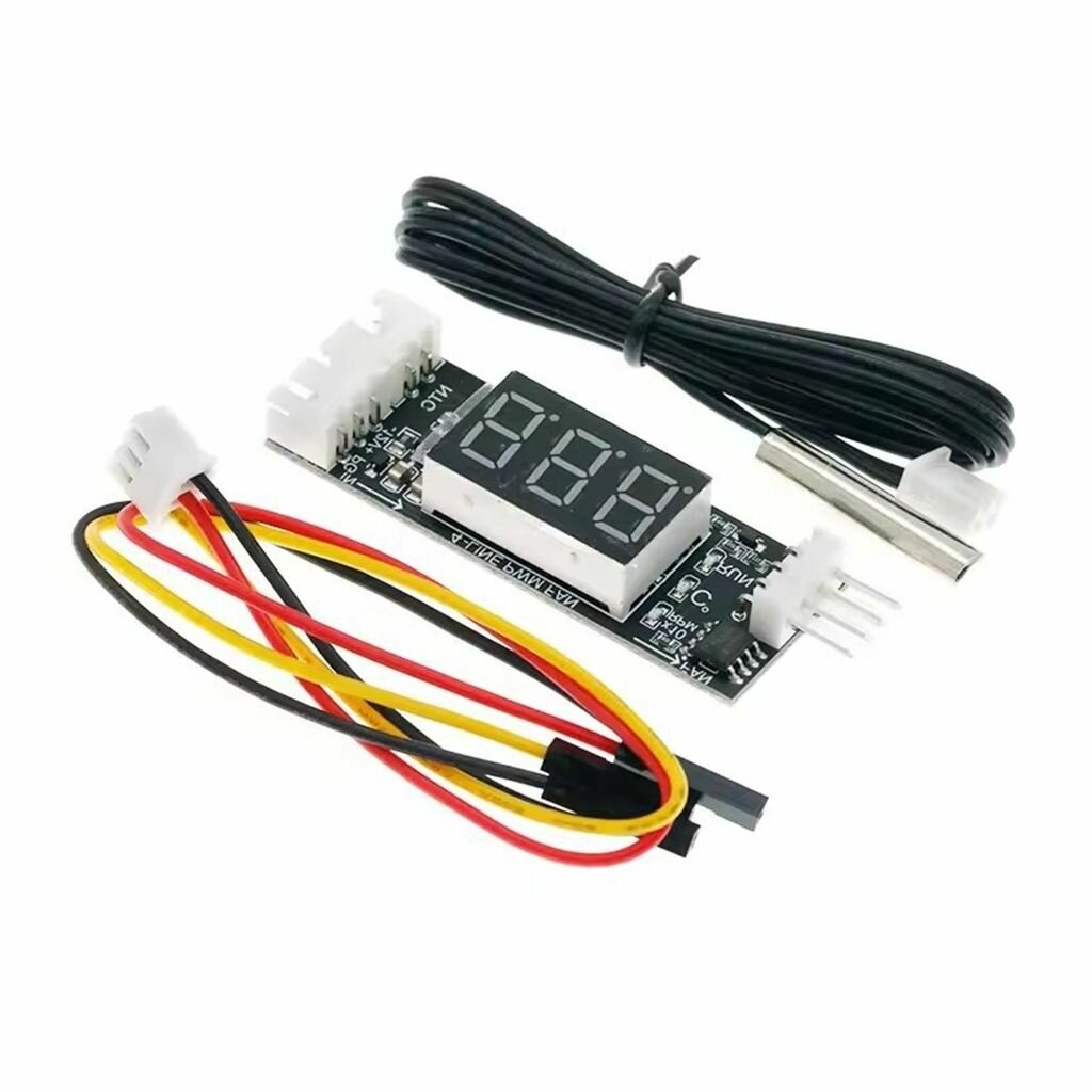 4-проводной PWM контроллер скорости вентилятора с датчиком температуры, DC12V 3A, цифровой дисплей, 1 комплект