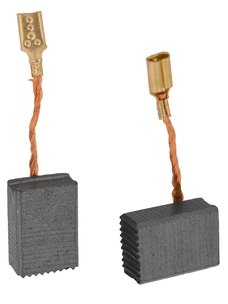 Щётки угольные 2 шт 6х10х14 поводок клемма-мама для пилы циркулярной (дисковой) ИНТЕРСКОЛ ДП-165/1200 (s/n 96.****)