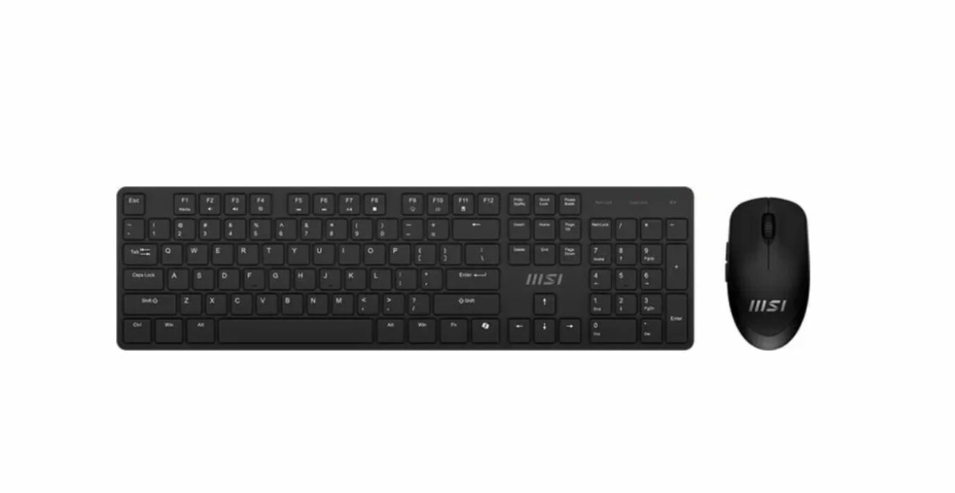 Комплект клавиатура и мышь MSI Клавиатура + мышь FORGE K200 W COMBO MS-8ZA4 клав: черный мышь: черный беспроводная (S11-43RU304-Y92)