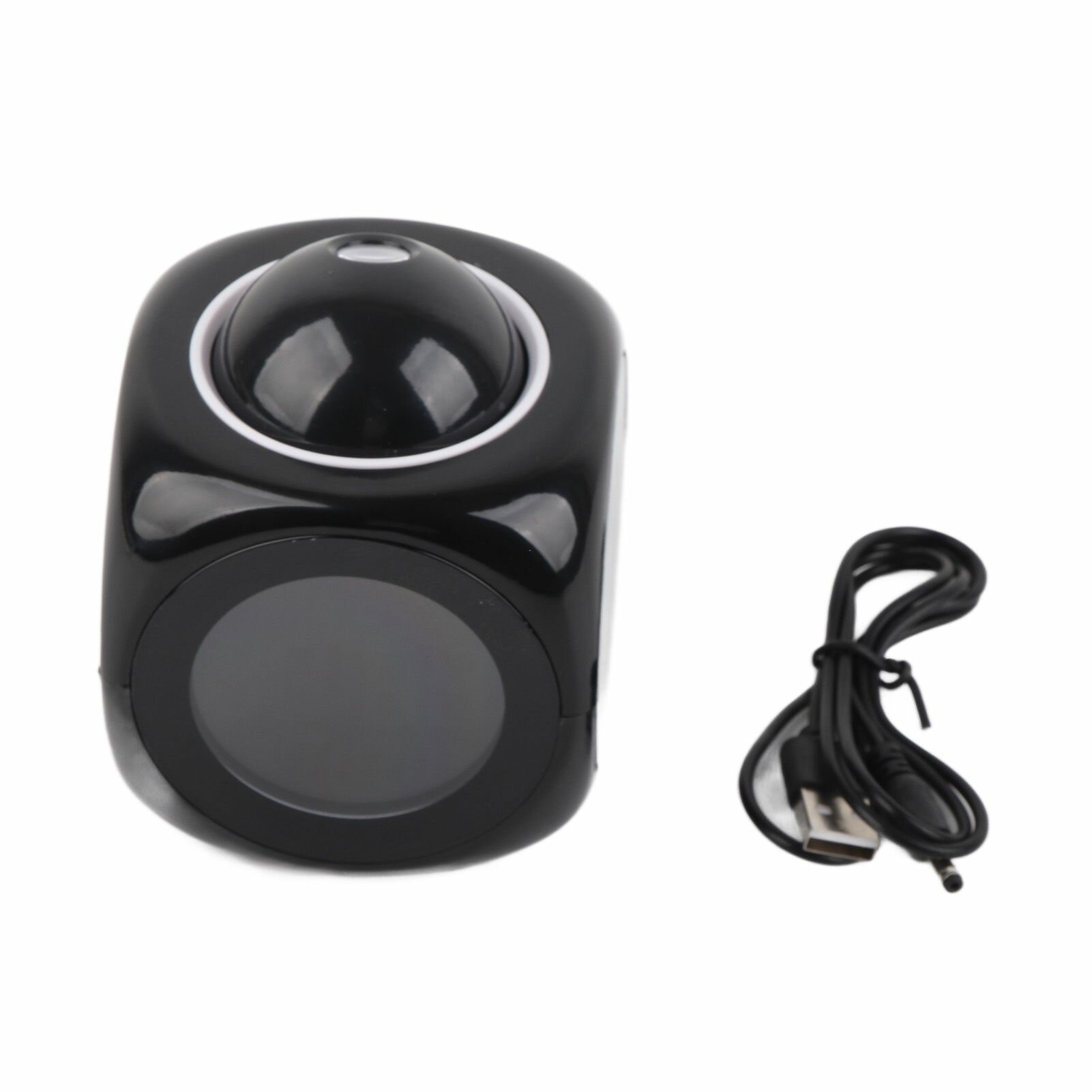 Настольные часы с проектором, многофункциональные пластиковые USB-зарядки, светодиодный голосовой функцию, проекционный будильник для спальни, черный