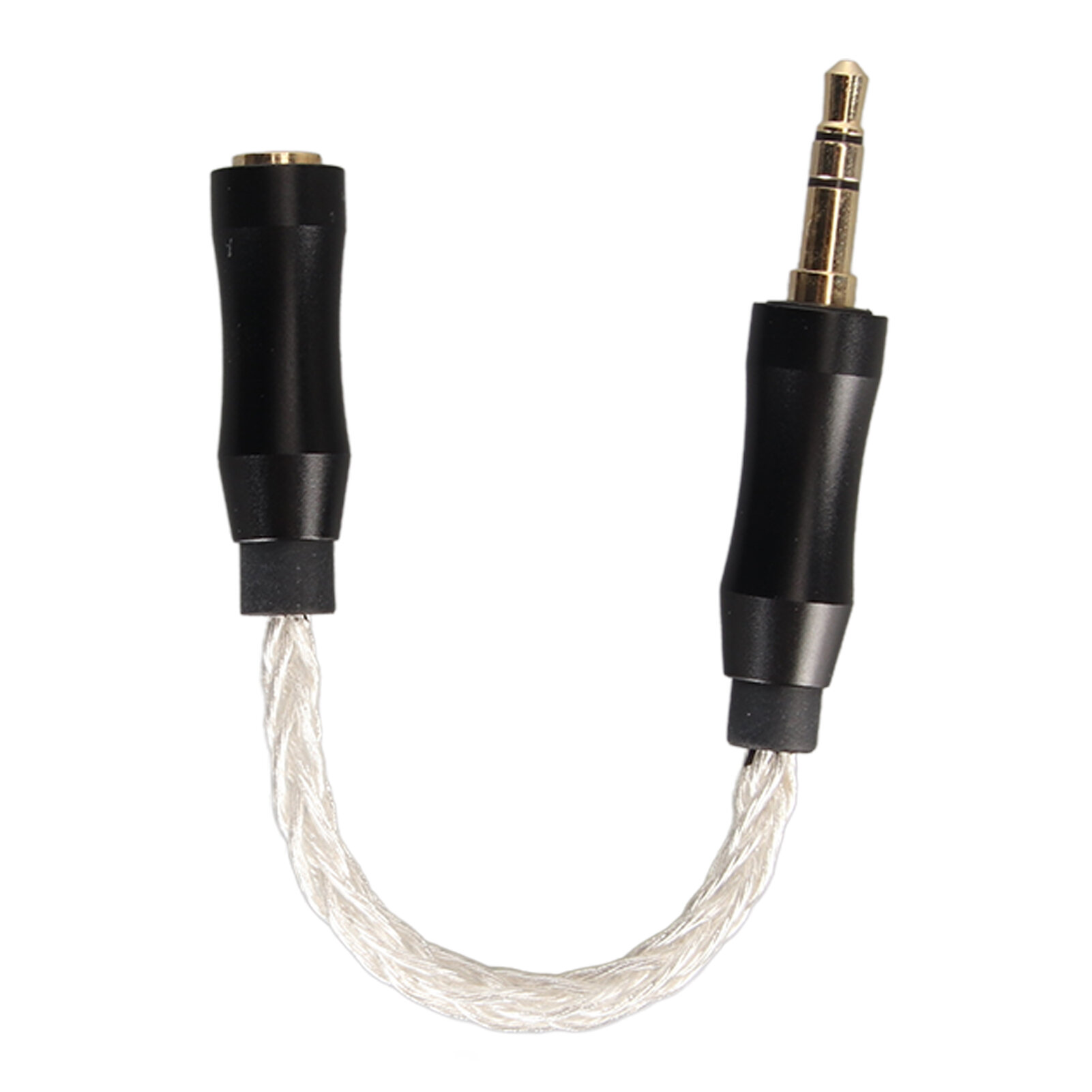 Кабель для наушников с позолоченным сердечником из монокристаллической меди, разъем 2,5 мм - 3,5 мм, гнездо-папа, кабель-адаптер для наушников, 5,5 дюймов, серебристый